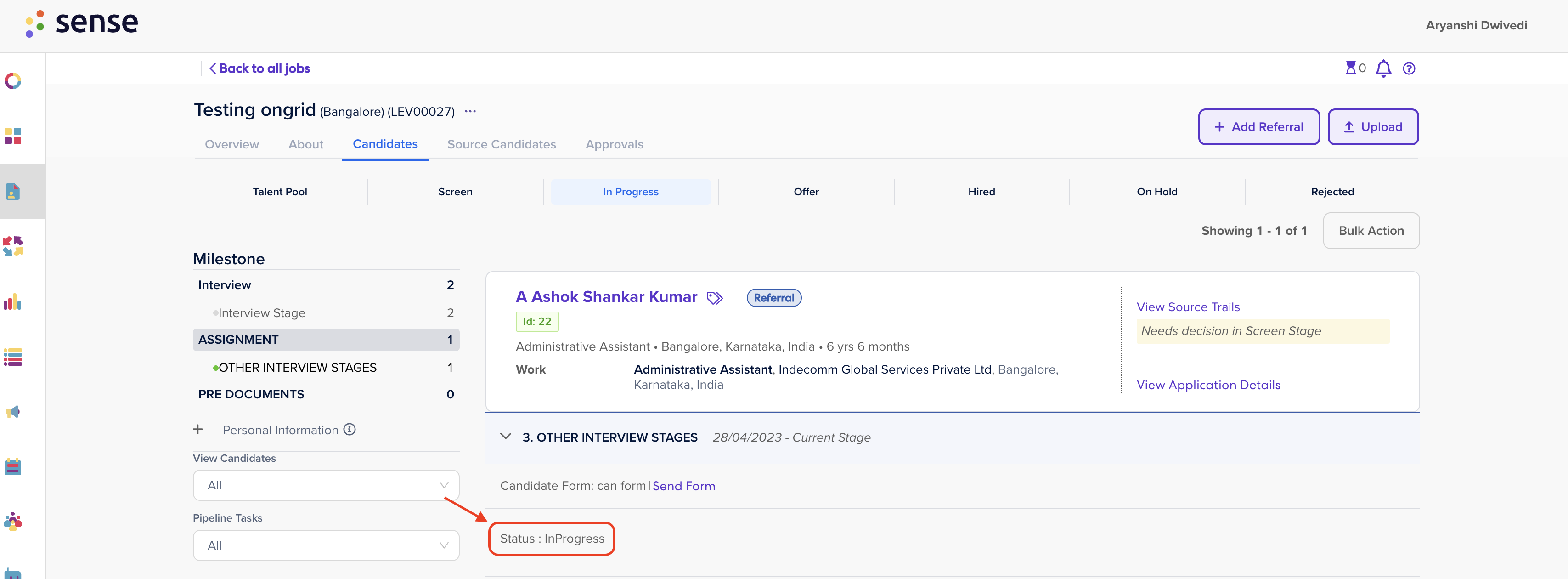 Integration of Ongrid - Background Verification – SenseHQ