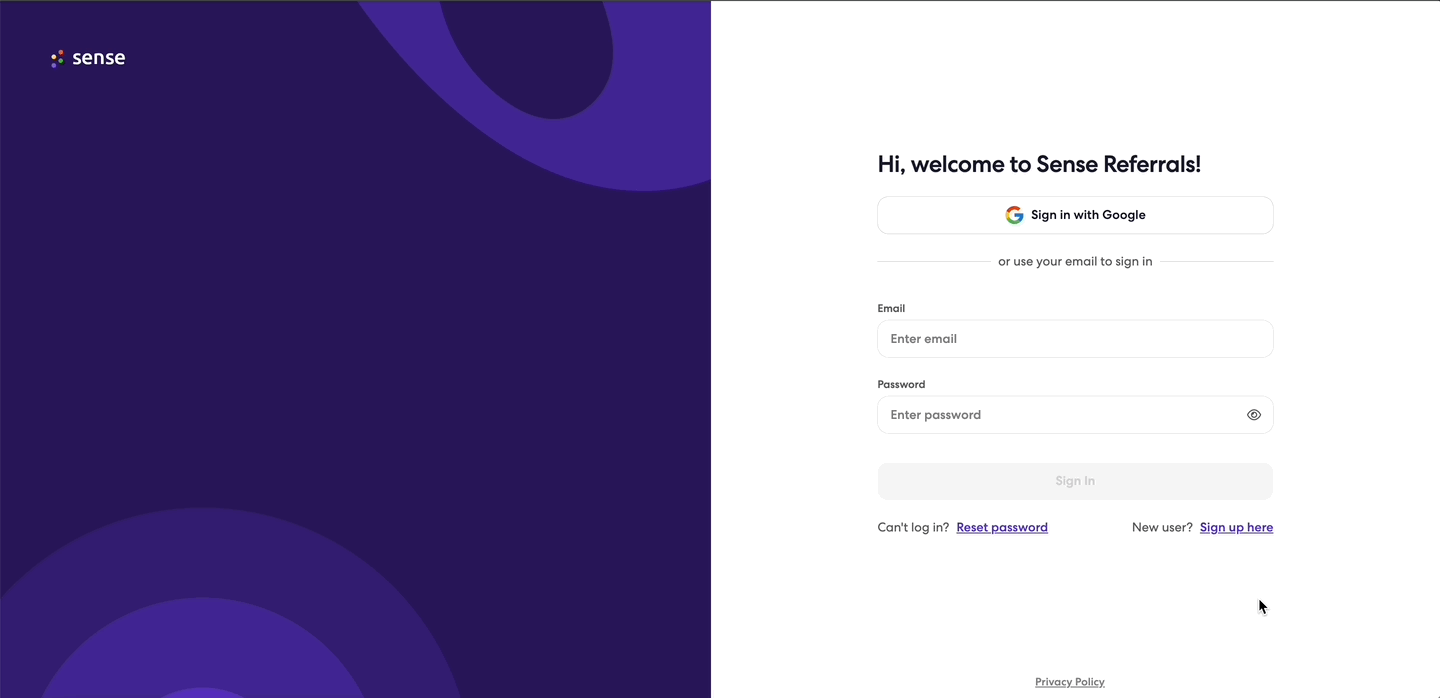Referrals Portal – SenseHQ