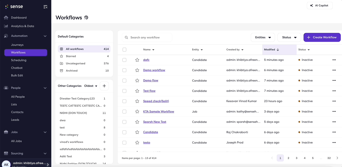 Include and Exclude Lists in Workflows and Journeys – SenseHQ
