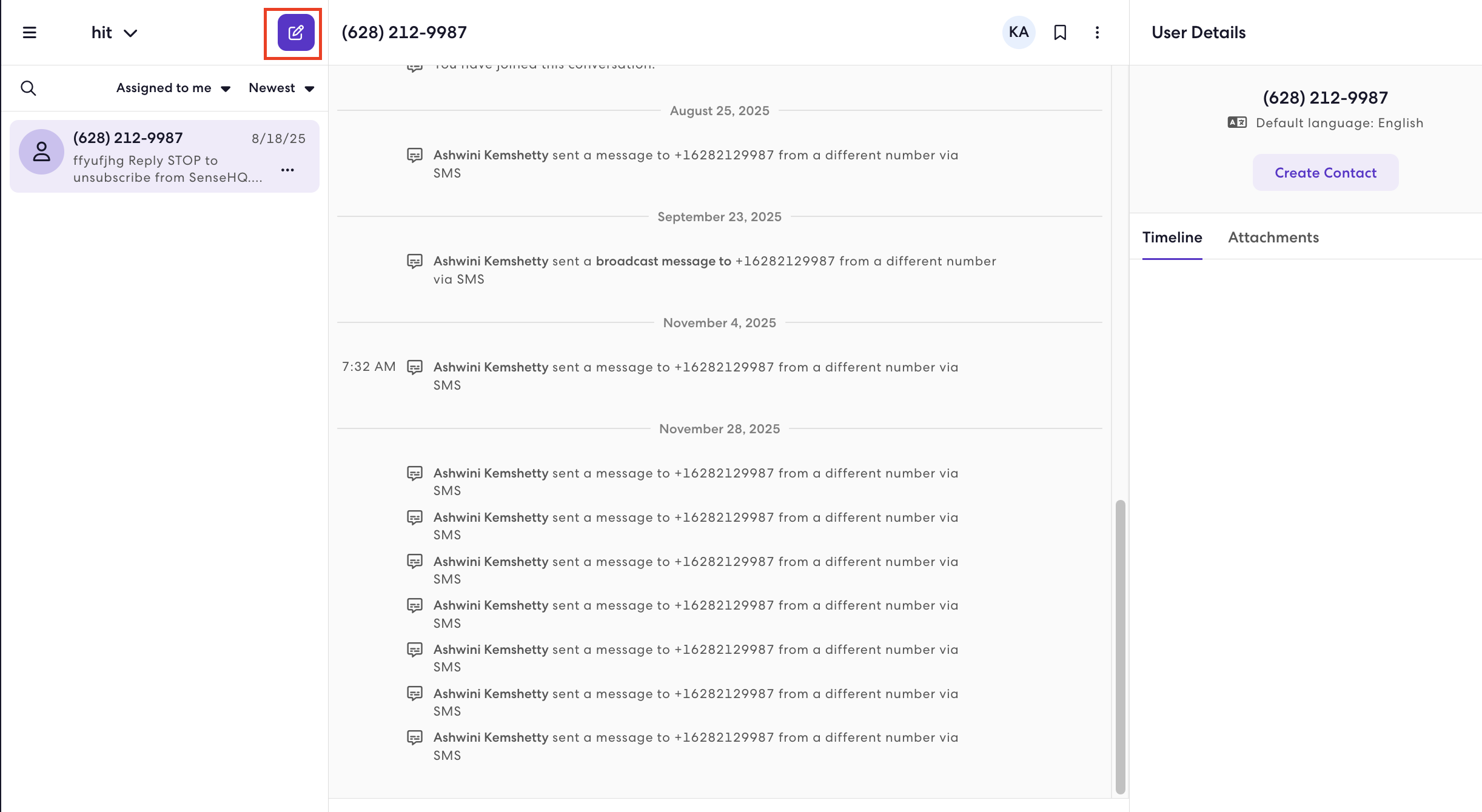 Sending Messages – SenseHQ