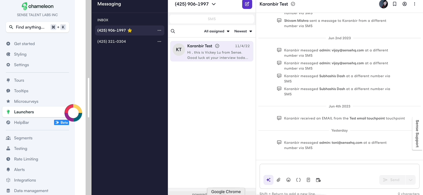 Sending Messages – SenseHQ