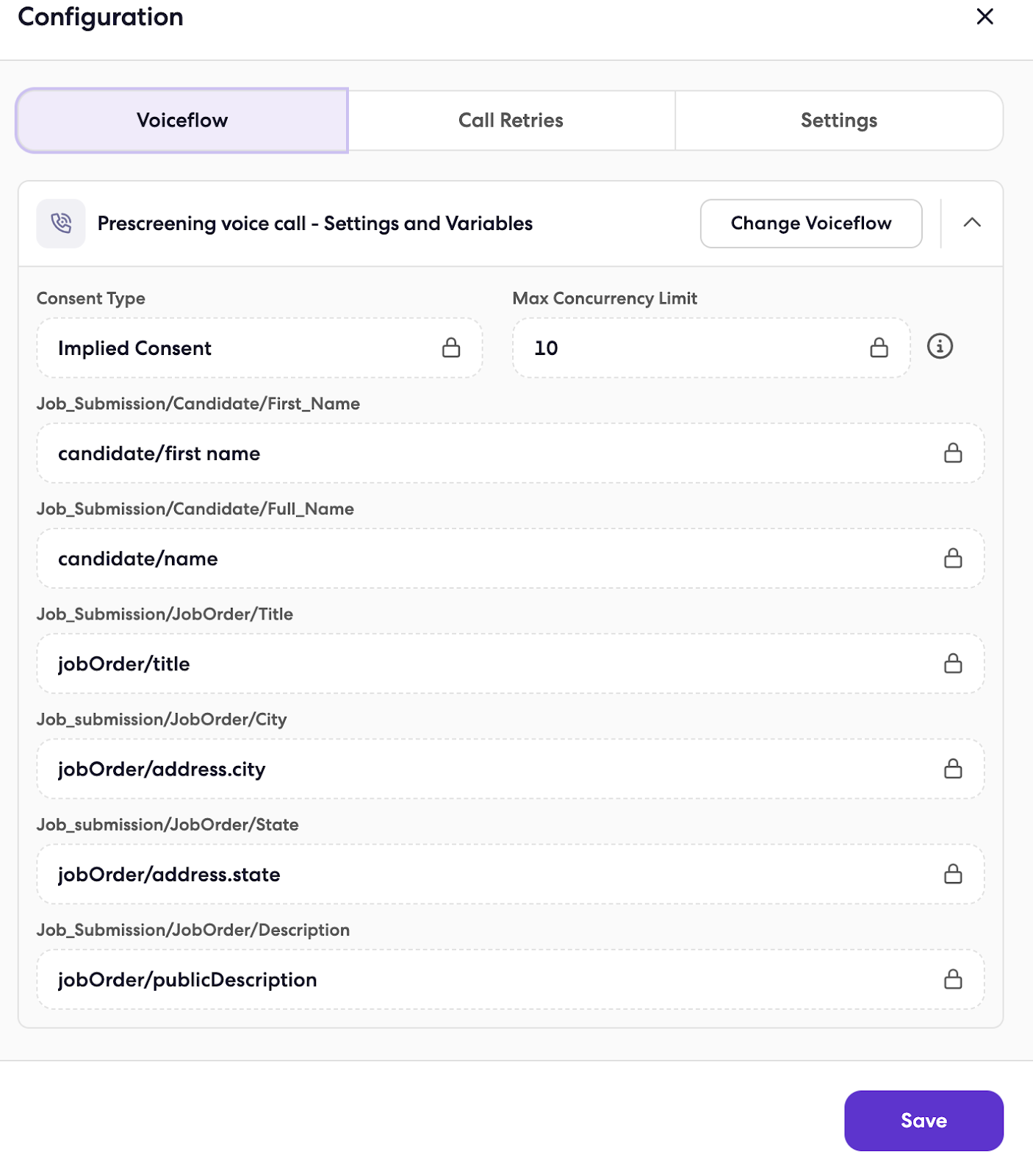 Voiceflow node – SenseHQ
